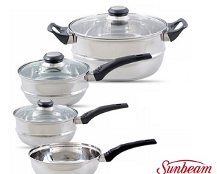 Sunbeam 7-Piece Stainless Steel Cookware as low as $14.99 {orig. $120 ...