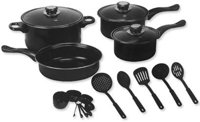FEW HOURS LEFT! 20 pc non-stick cookware set $19.99 SHIPPED {$100 value ...